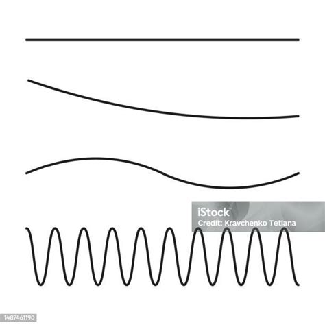 물결 모양 또는 지그재그 라인의 컬렉션입니다 수평 얇은 선이 흔들리고 있습니다 점선 큰 세트 블랙 컬러 벡터 그림입니다 굽이치는 풍경에 대한 스톡 벡터 아트 및 기타 이미지