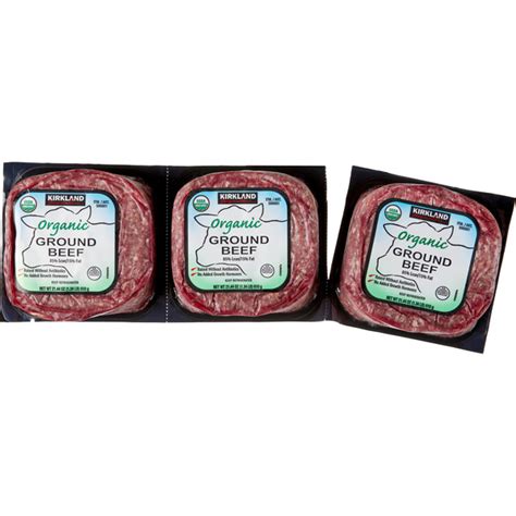 Kirkland Signature Organic Ground Beef 85 Lean 15 Fat 4 Lbs Same