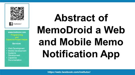 Abstract Of Memodroid A Web And Mobile Memo Notification App