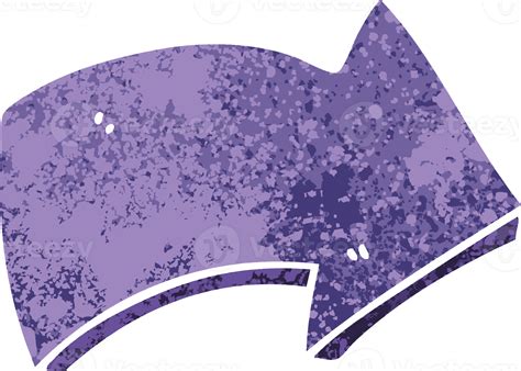 Quirky Retro Illustration Style Cartoon Arrow 45271248 Png