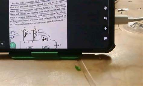 Two Thin Rods Connected In A Their Own Axis With Angular Speed Dense And