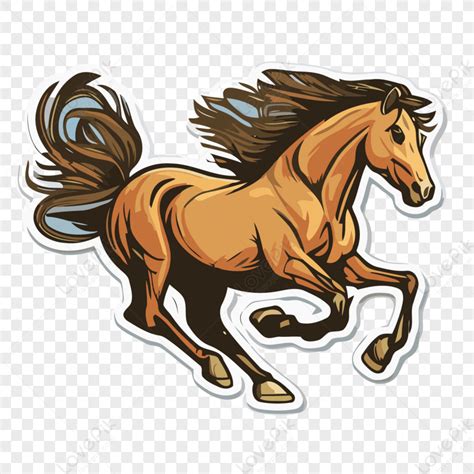 흰색 배경 일러스트 클립 아트에 말 비행 스티커 벡터상표 Png 일러스트 무료 다운로드 Lovepik
