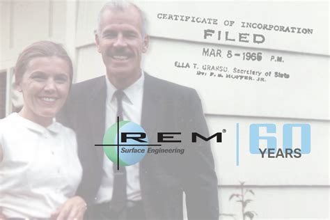 Rem Surface Engineering Celebrates 60 Years Of Innovation And Excellence In Surface Finishing