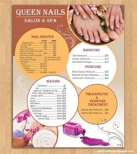 Pedicure Menu Template