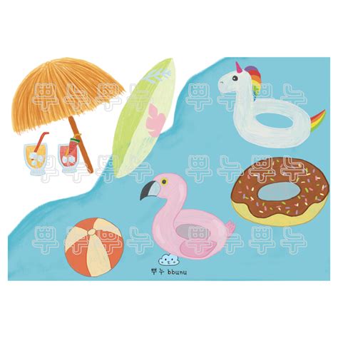유치원 어린이집 여름 물놀이 튜브 도안 네이버 블로그