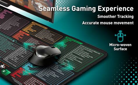 Excel Shortcut Keys Mouse Pad Extended Large Xl Cheat Sheet Gaming Mousepad Pc Office