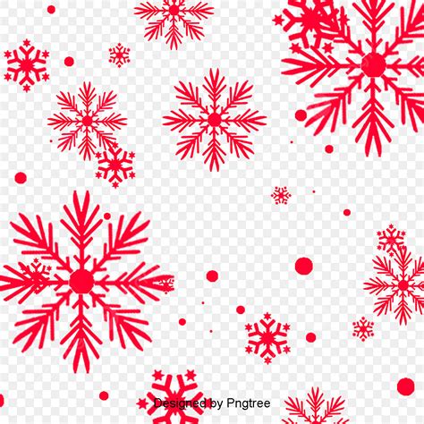 Red Snowflake Png Image Creative Red Snowflake Background Snowflakes