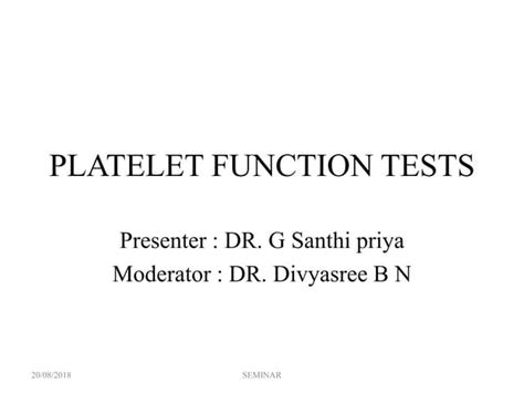 6 Platelet Function Tests Pptx