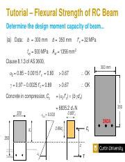 Week 3 Tutorial Solution Flexural Strength Of RC Beams 1 Pdf
