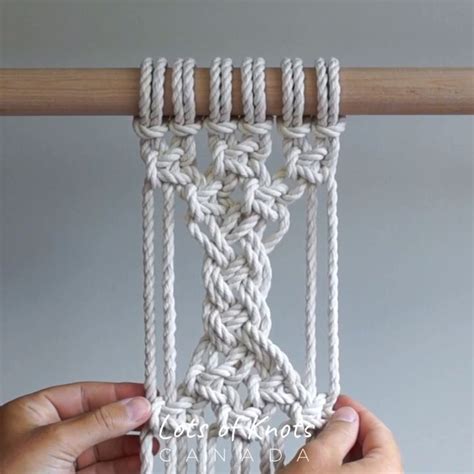 diy macrame tutorial continuous weave pattern with square knots youtube artofit