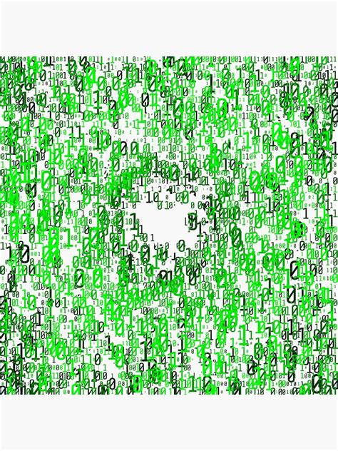 Matrix Style Binary Code Computer Science Green Sticker For Sale