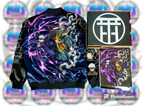 Sukajan Jujutsu Kaizen Gojoandgeto Fesyen Pria Pakaian Atasan Di Carousell