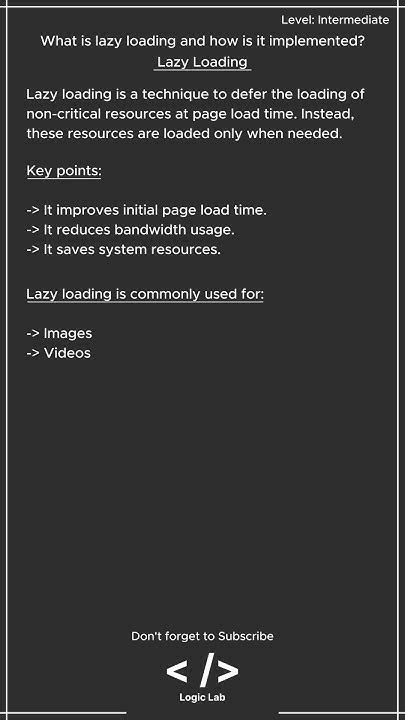 Web Development Interview Question Lazy Loading Webdevelopment