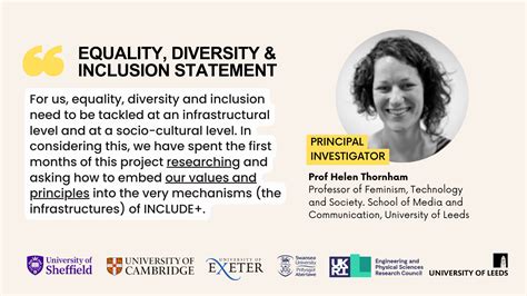 Equality Diversity And Inclusion Statement Include