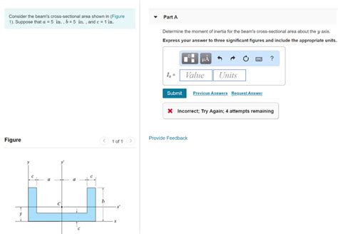 Solved Consider The Beams Cross Sectional Area Shown In