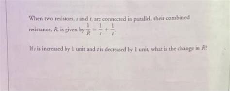 [solved] When Two Resistors S And T Are Connected