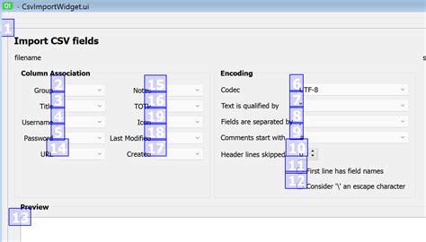Import Csv File Dialog Tab Order · Issue 7304 · Keepassxreboot