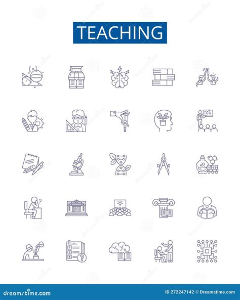 Teaching Line Icons Signs Set Design Collection Of Instructing