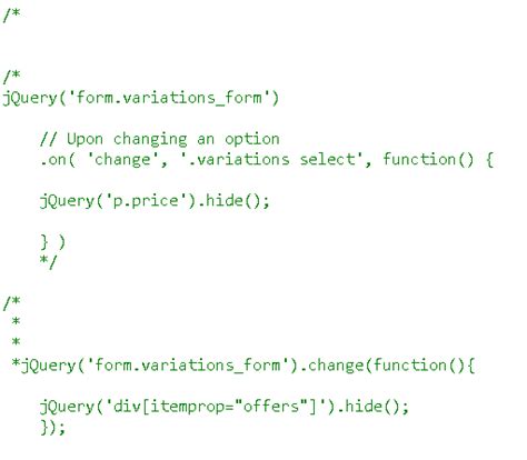 Javascript Jquery Change Not Working In Woocommerce Stack Overflow