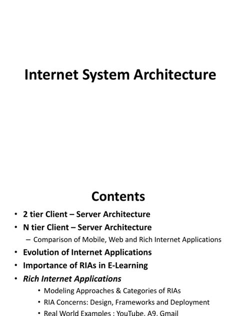 Internet Systm Architecture Pdf Web Application Client Server Model
