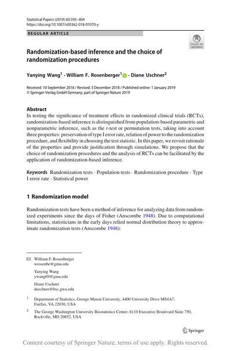 Randomization Based Inference And The Choice Of Randomization