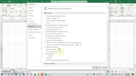 How To Change The Numeric Separators Used In Microsoft Excel Change