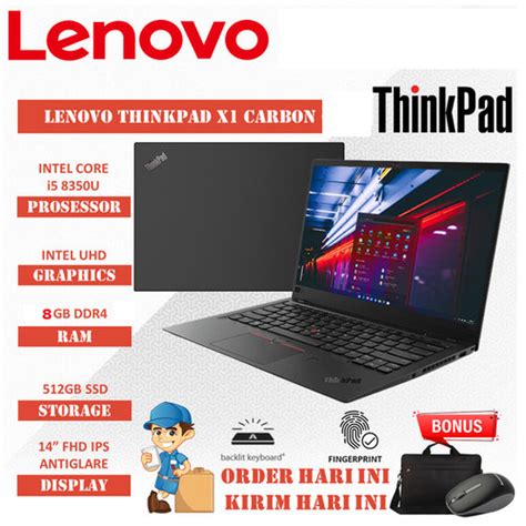 Promo Laptop Lenovo Thinkpad X Carbon I Gen Ram Gb Ssd Bonus Tas Mouse I Gen Gb