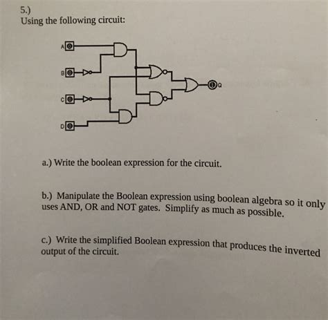 Solved A Write A Boolean Expression For The Circuitb