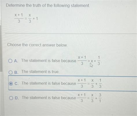 Solved Determine The Truth Of The Following