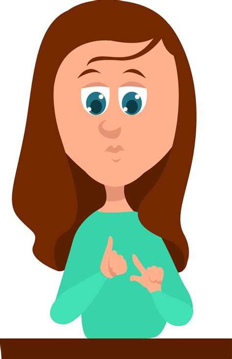 Sign Language Translation Illustration Vector On White Background