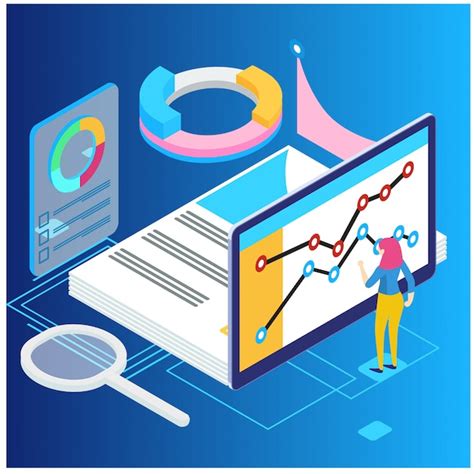 Premium Vector Isometric Data Analysis And Statistics Concept