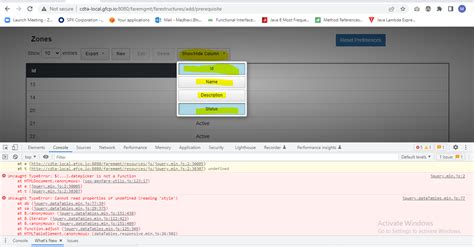 Why Column Headers Are Not Showing When I Perfrom Column Hide And Show