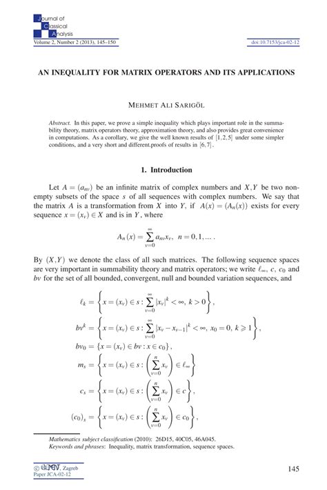 Pdf Characterization Of Summability Methods With High Indices