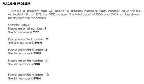 Solved Machine Problem 1 Create A Program That Will Accept