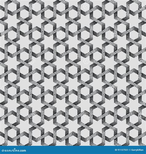 Vector Abstract Dotted Geometric Pattern Background Based On Ethnic Ornaments Stipple