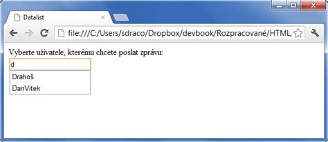 Datalist Český Html 5 Manuál