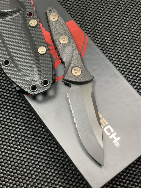 Microtech Socom Alpha Mini S E Signature Series Carbon Fiber Black