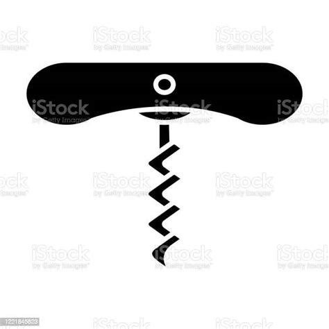 나선형 문말 아이콘 와인 코르크 나사 병 개방 도구 바만 및 소믈리에 장비 알코올 음료 장치 코르크 리무버 실루엣 기호입니다