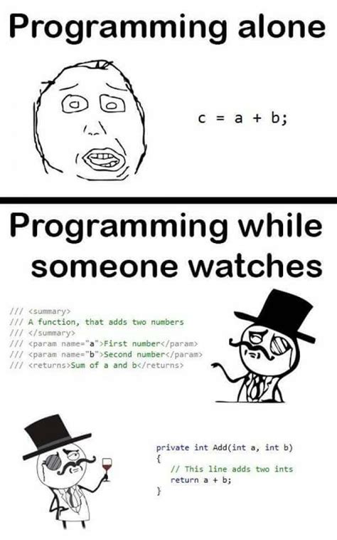Only Programmers Can Understand When Someone Watching Them While Coding