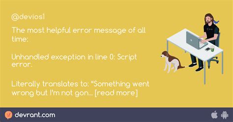 Fuck Javascript The Most Helpful Error Message Of All Time Unhandled