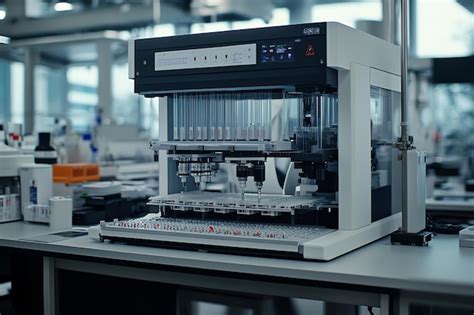 Automated Liquid Handling System In A Laboratory Premium Ai Generated Image