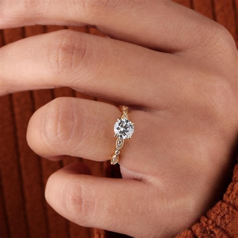 Anillo De Compromiso Con Diamante Cultivado En Laboratorio De Talla