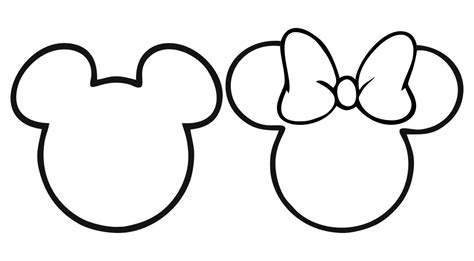 Mickey Mouse Face Outline Printable