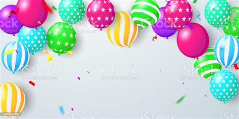 풍선 개념 디자인 템플릿 휴일 프로모션 배경 축하 벡터 일러스트 기념일에 대한 스톡 벡터 아트 및 기타 이미지 기념일 낮