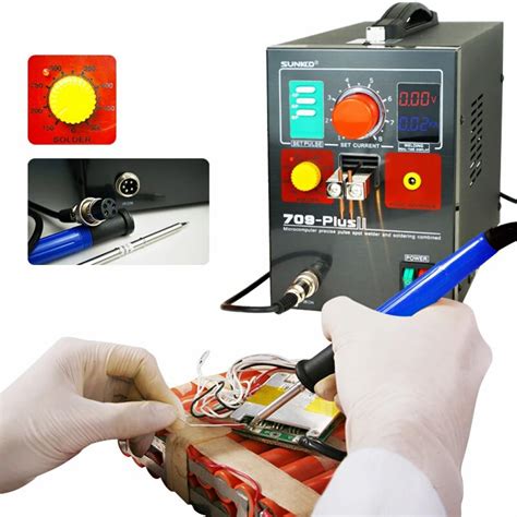 Аппарат контактной точечной сварки Sunkko 709 Plus, с паяльником, для ...