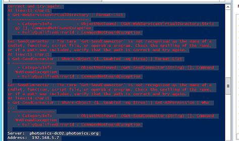 Get Cmdlet Powershell Commands Not Working Please Assist Programming