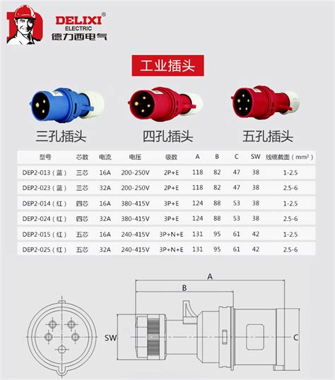 德力西航空 工业插头插座连接器 三相电380v大功率防水航空插头 插头 五芯 32a 公头）【图片 价格 品牌 报价】 京东
