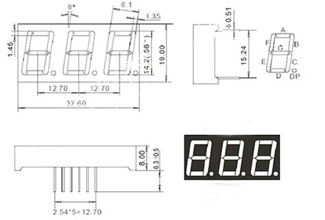 Led Display Module For Arduino 7 Segmen 056 Inch Clock Red 1 Bit 2 Bit