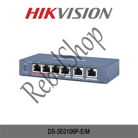 Jual Hikvision Ds 3e0106p E M Switch Poe 4 Port 2 Uplink Hub Cctv Ip Shopee Indonesia