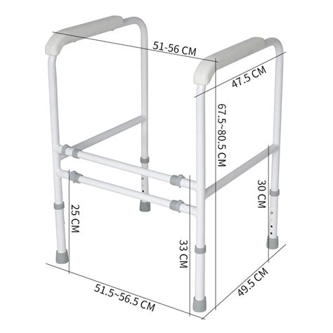 Height Adjustable Bathroom Safety Toilet Frame For Disabled China Commode Toilet Safety Rail